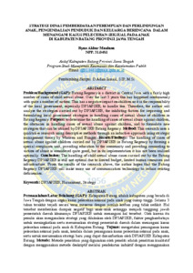 STRATEGI DINAS PEMBERDAYAAN PEREMPUAN DAN PERLINDUNGAN ANAK, PENGENDALIAN PENDUDUK DAN KELUARGA ...